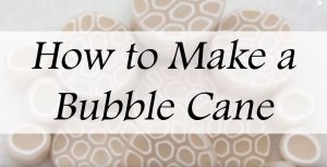 White and Translucent Bubble Cane – Polymer Clay