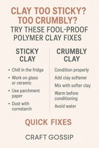 Clay Too Sticky? Too Crumbly? Try These Fool-Proof Polymer Clay Fixes ...