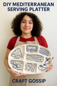 Pottery Clay – DIY Divided Tapas Serving Platter with Illustrated ...