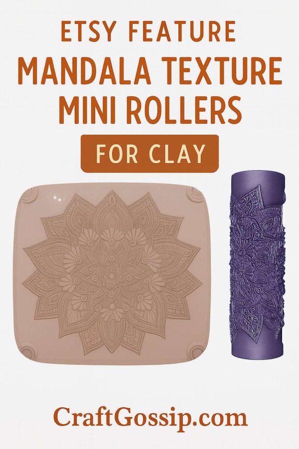 Etsy Feature – Mandala Texture Mini Rollers for Clay – Polymer Clay