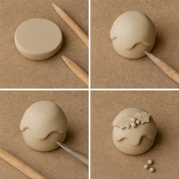 How to Make Ceramic Pottery Mini Plum Puddings – Polymer Clay