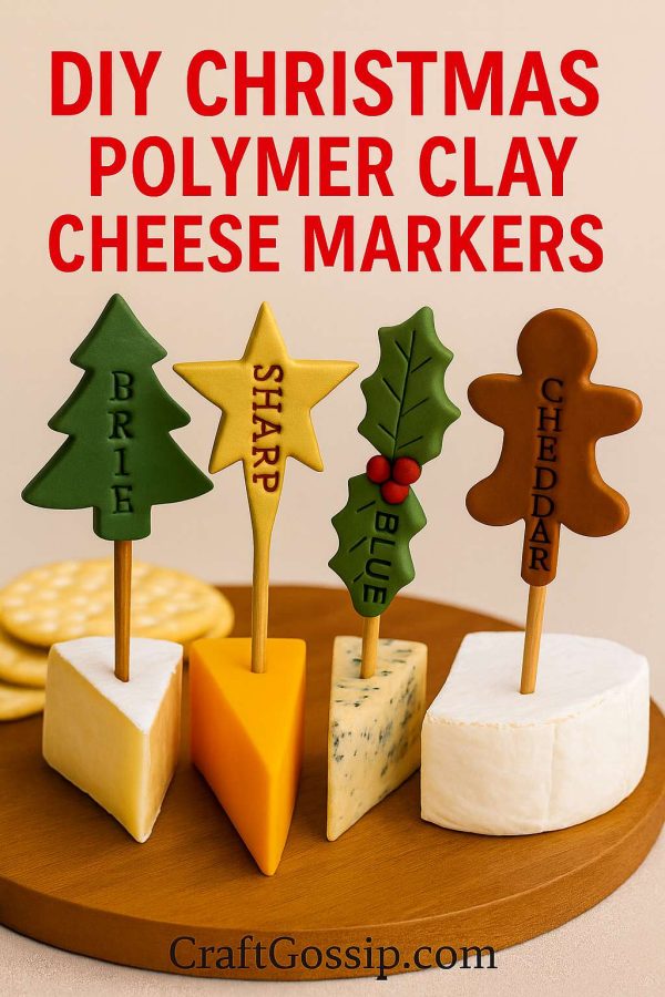 DIY Christmas Polymer Clay Cheese Markers – Polymer Clay