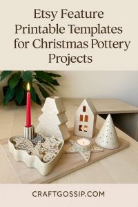 Etsy Feature – Printable Templates for Christmas Pottery Projects ...