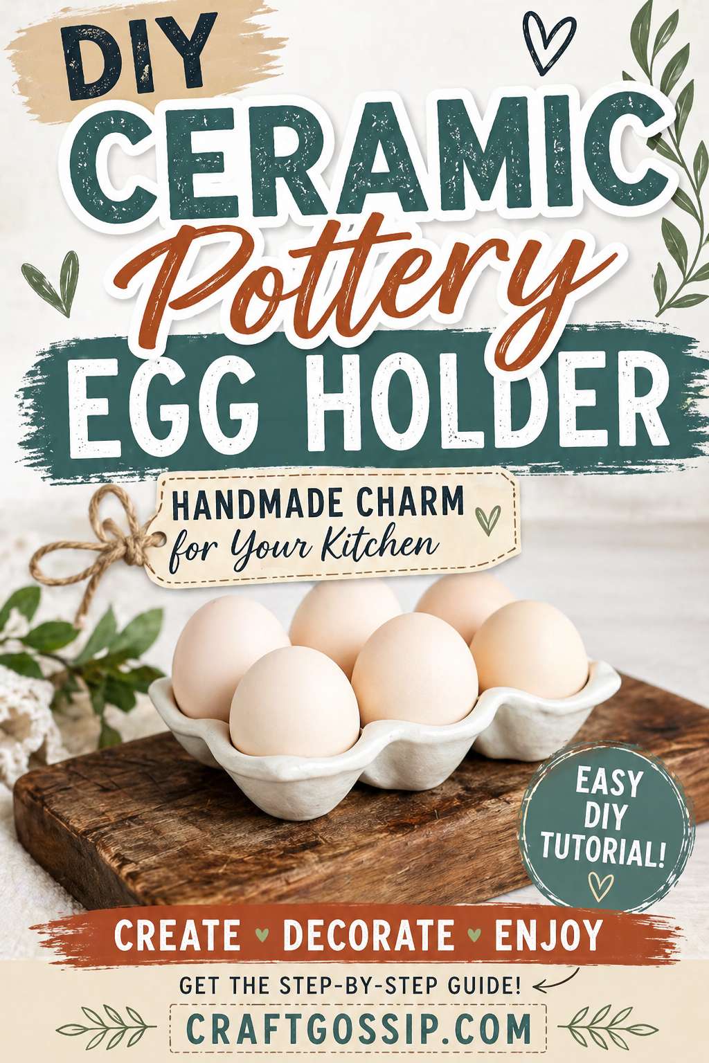 DIY Clay Egg Tray – Handmade Farmhouse Charm for Your Kitchen – Polymer ...